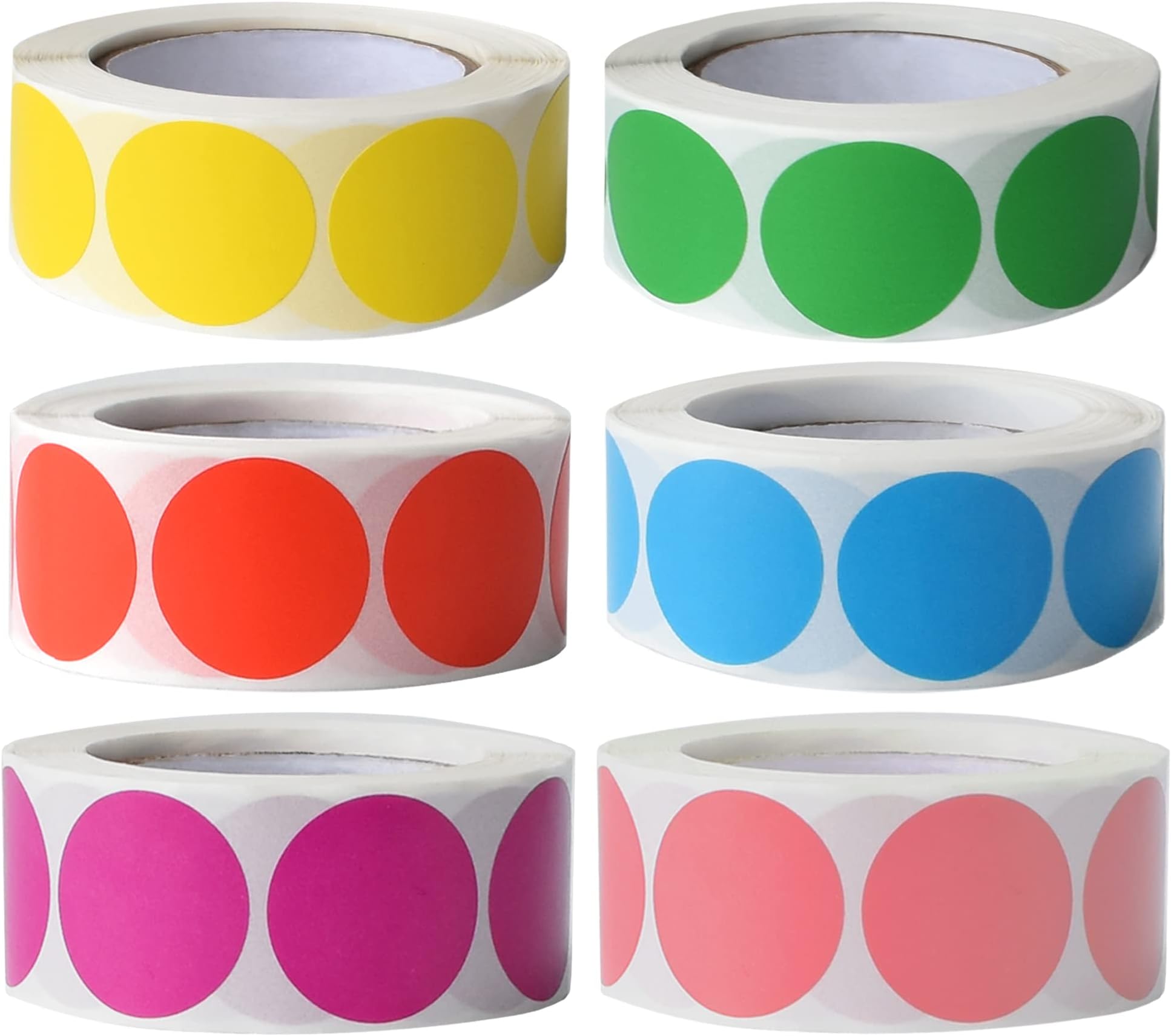Amazon.com : Tindobewan 1000 Pieces 1 Inch Round Color Coding Labels ...