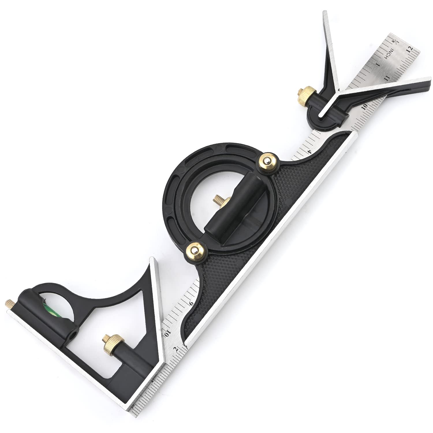 Utoolmart 12" Adjustable Sliding Combination Square Ruler & Protractor ...