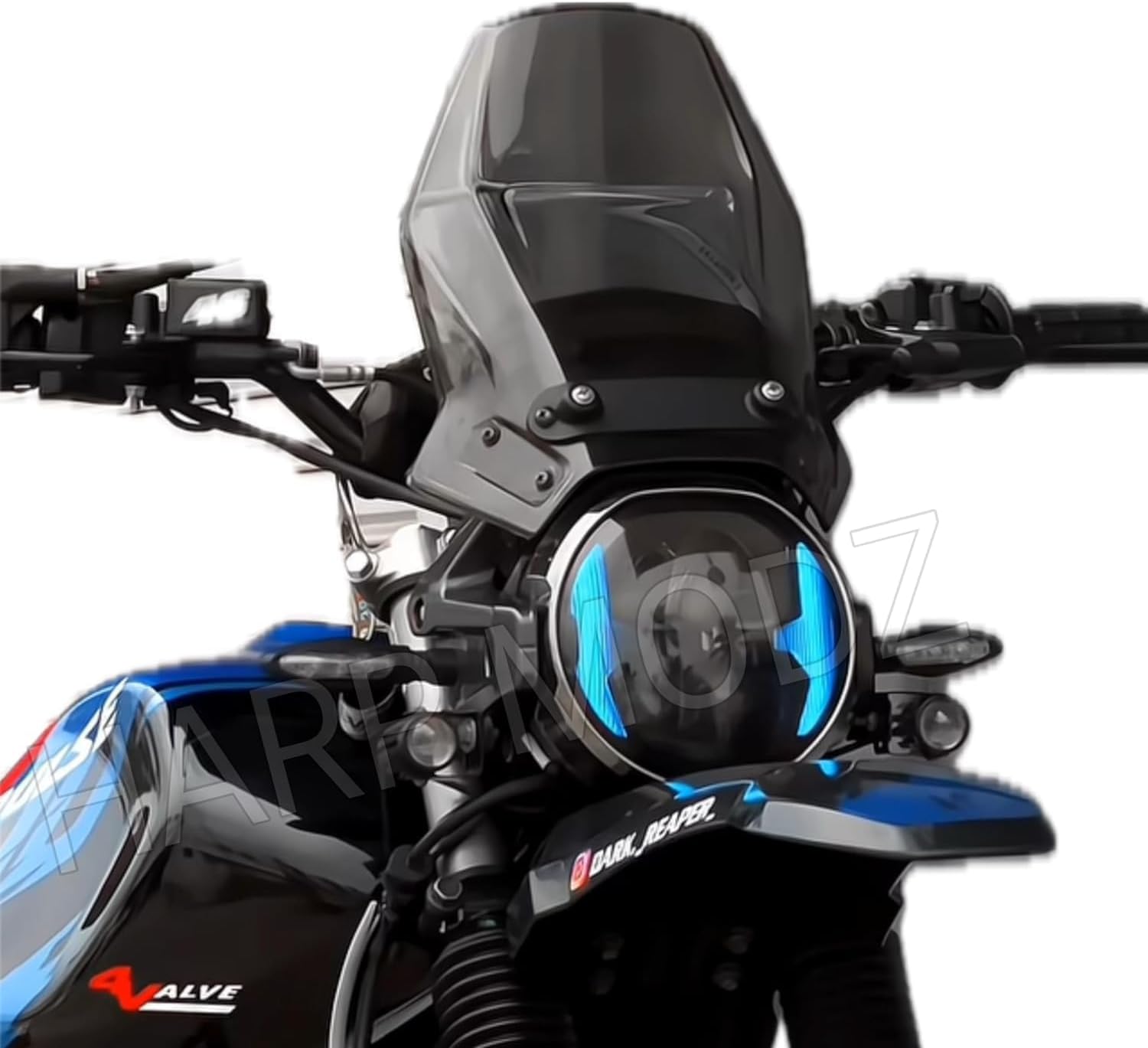 HARP MODZ® Hero XPULSE 200 Rally Visor Wind Deflector WINDSCREEN Black ...