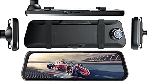 Amazon.com: KQQ 10" 720P Rear View Mirror Camera para Carro Dual Dash ...