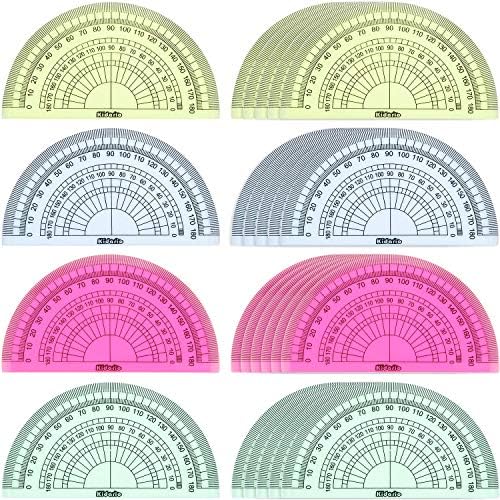 Amazon.com : ZZTX 2 Pack Plastic Protractor 6 Inches Math Protractors ...