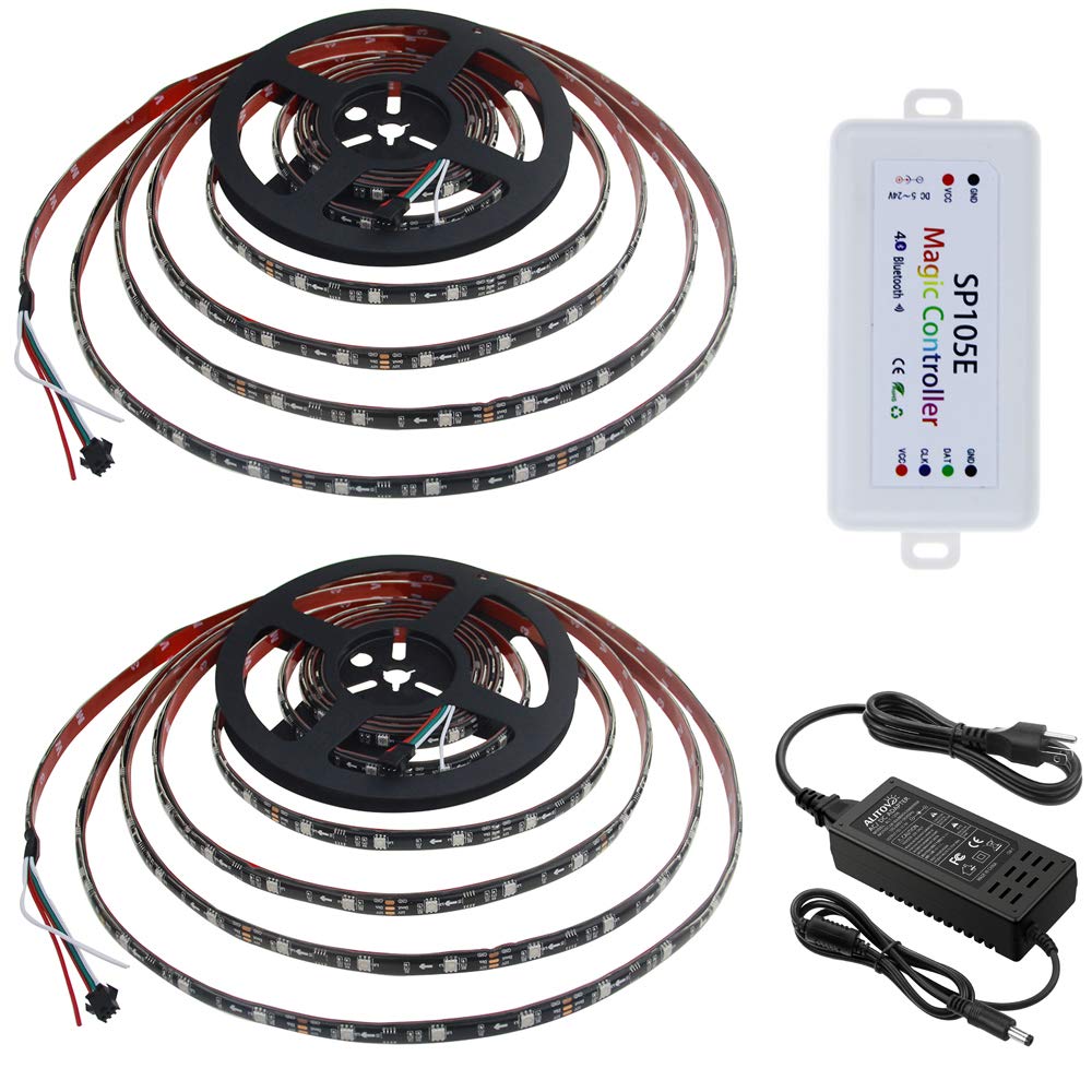 Amazon.com: ALITOVE 32.8ft 300 LEDs Bluetooth App WS2811 Dream Color ...