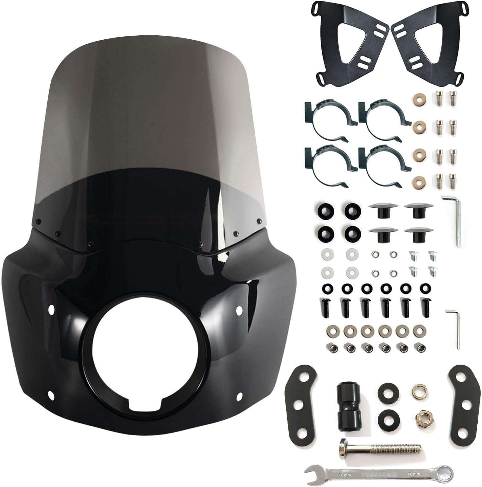 Amazon.com: FATECIM Motorcycle 5.75" Headlight Fairing with 15" Smoke ...