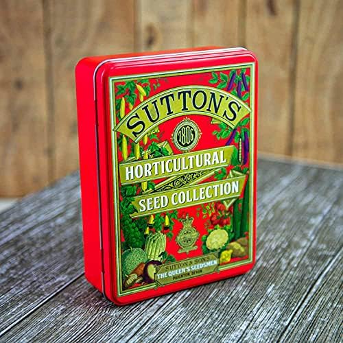 Suttons 1806 Heritage Red Seed Storage Tin Plus Vegetable Lovers' Seed ...
