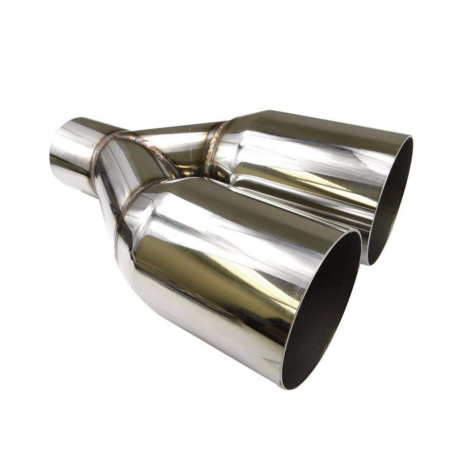 Snapklik.com : Universal Dual Exhaust Tip Straight Cut 2.5" Inlet 3.5 ...