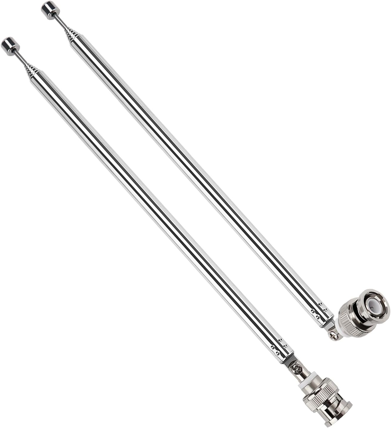 VooGenzek 2 PCS 100cm 7 Section Replacement Telescopic Aerial Antenna ...