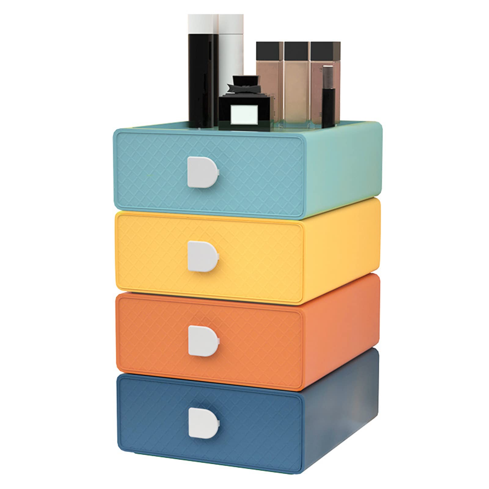 Jing Tai Da 4pcs Stackable Plastic Storage Drawers Plastic Drawer ...