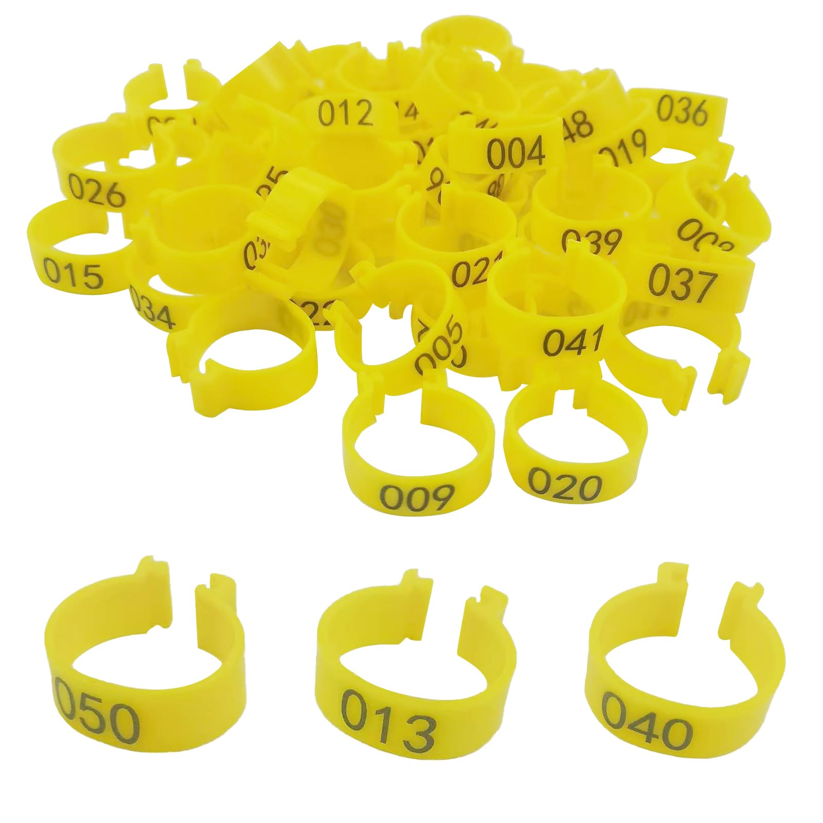 Amazon.com: 50Pcs 20 mm Chicken Leg Bands, Yellow Large Poultry Leg ...