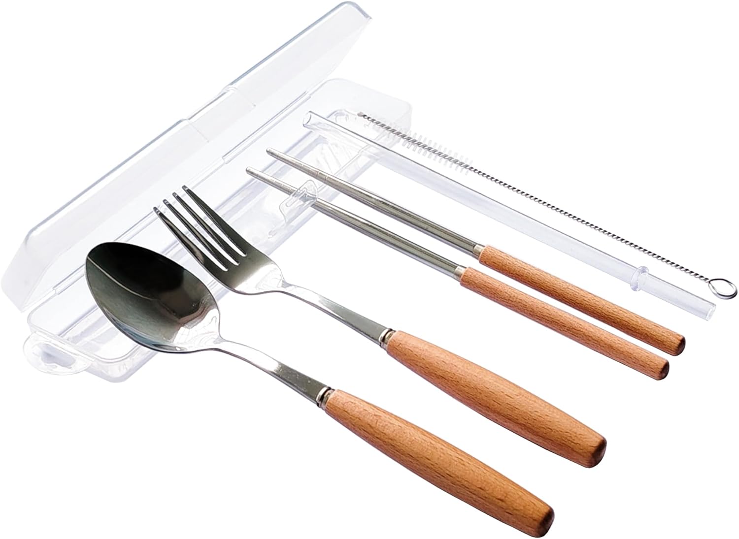 Amazon.com: ePizdiz Portable Travel Utensil Case Reusable Stainless ...