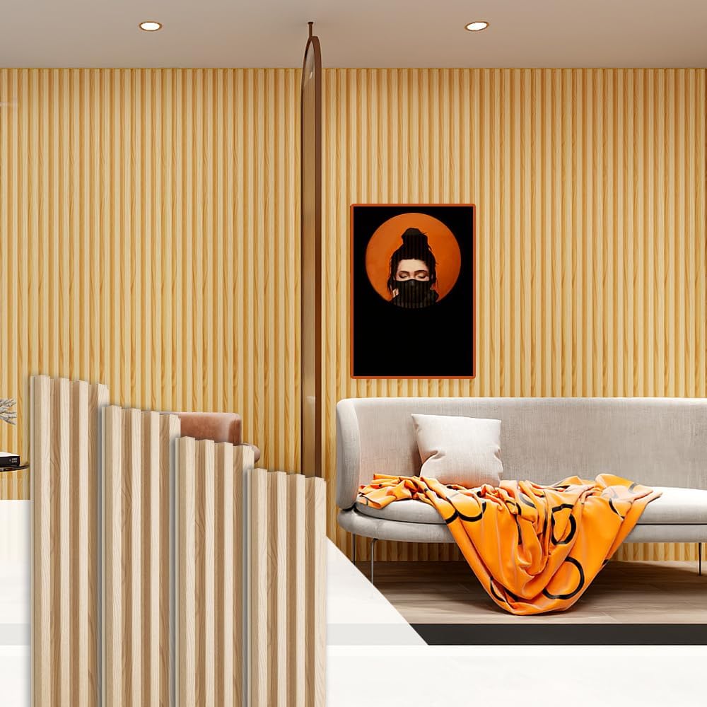 3D Slat Wall Panels, WPC Wood Strip Texture Panels for Modern Home ...