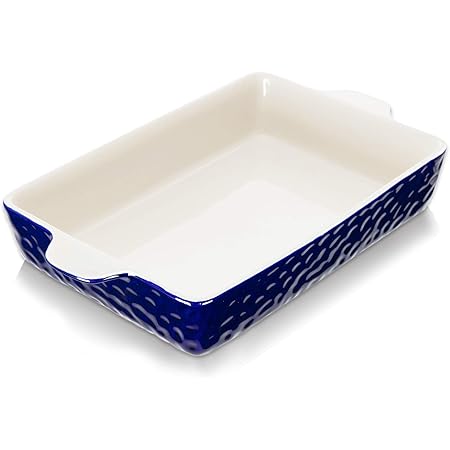Amazon.com: Baking Dishes, Krokori Rectangular Bakeware Set Ceramic ...