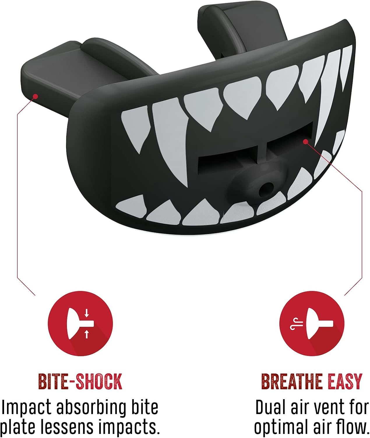 SafeJawz Lip Protector Mouth Guard with Connected Strap, Adults and ...