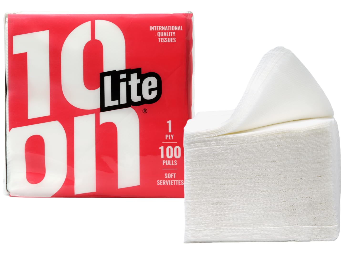 Buy 10on Lite Soft Tissue Paper Napkin, 100 Pulls -1 Ply, Size 27x ...