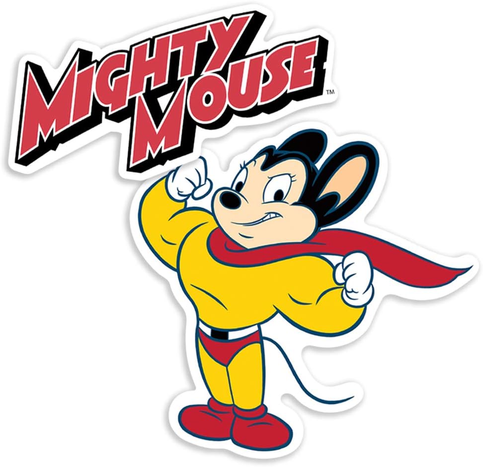 Amazon.com - Mighty Mouse Vintage Style USA Superhero Sticker Graphic ...