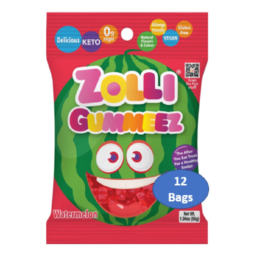 Amazon.com : Zolli Gummies Watermelon - Delicious Zero Sugar, Allergy ...
