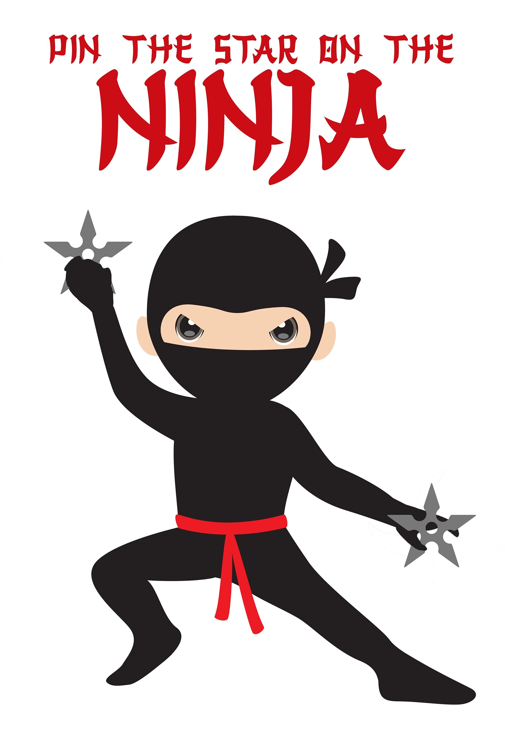 Amazon.com: Ninja Themed Party Supply Game - Pin the Star To the Ninja ...