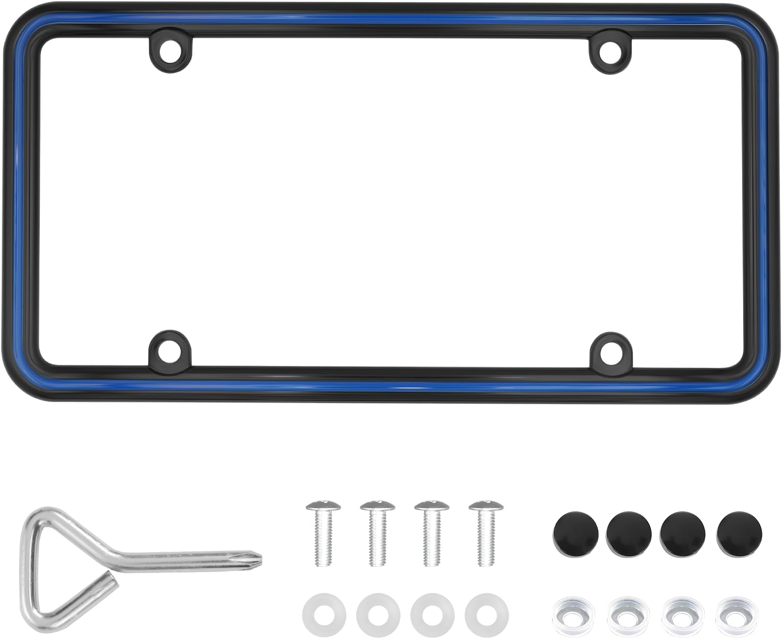 Amazon.com: Hanwell Products 1pcs Heavy Duty Metal License Plate Frame ...