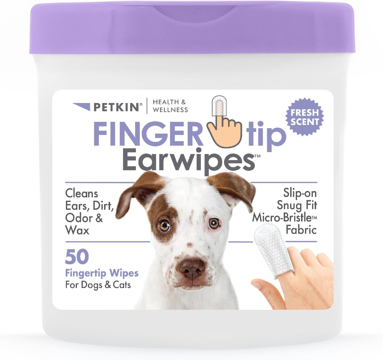 Amazon.com : Dogscute 2 Pack Dog Ear Cleaner Finger Wipes, Dog Ear ...