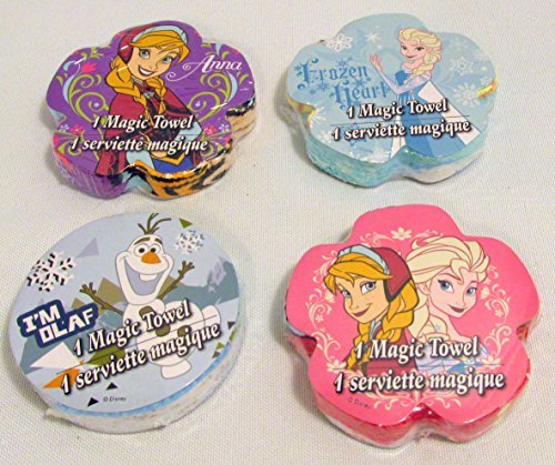 Disney Frozen Expanding Magic Towels - 4 Assorted Designs in Each ...