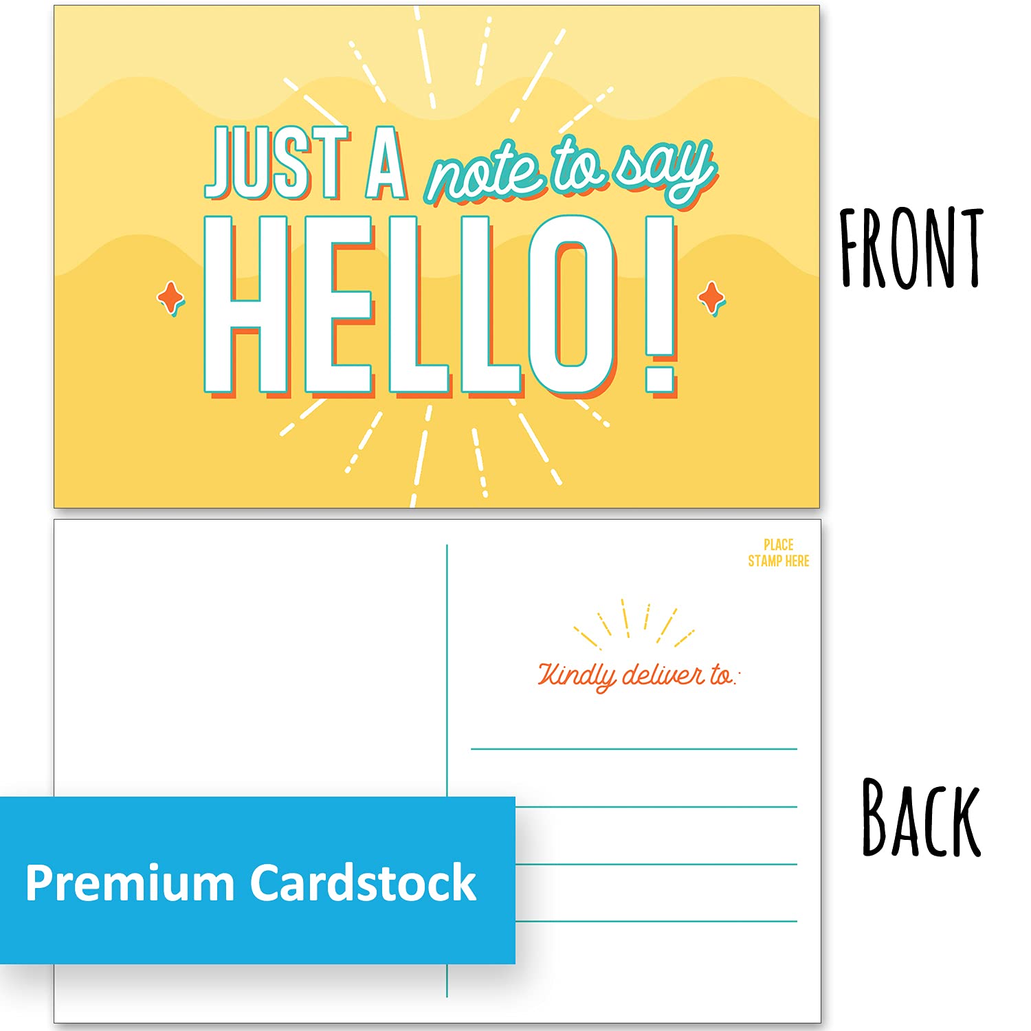 Snapklik.com : 50 Hello Postcards - Bulk Assorted Greetings For Kids ...