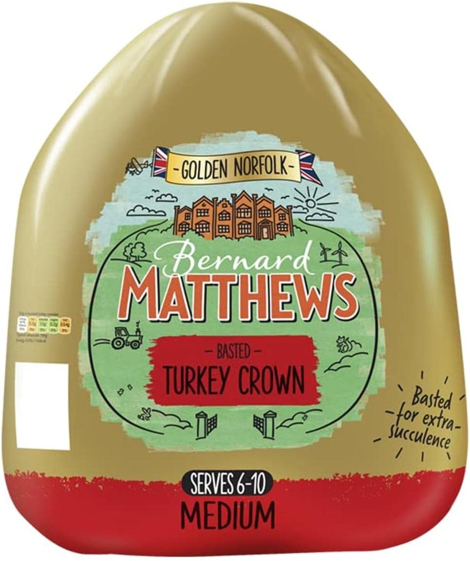Bernard Matthews Golden Norfolk Basted Medium Turkey Crown : Amazon.co.uk: Grocery
