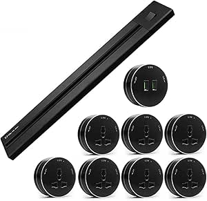 Amazon.com: Movable Track Socket/Strip with Switch, High-Power Power ...