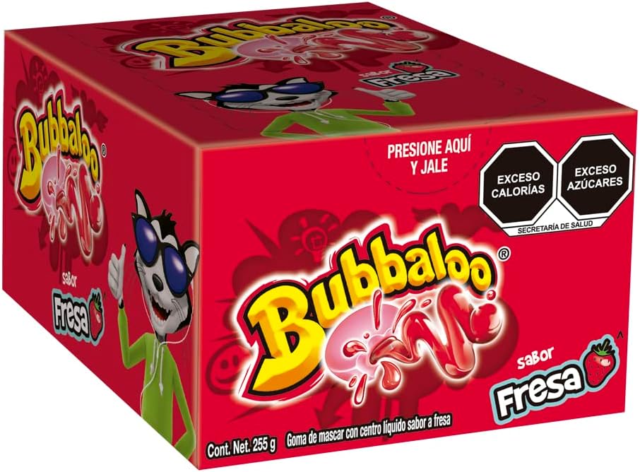Amazon.com : Bubbaloo Adams- goma de mascar 47 pz- sabores varios ...
