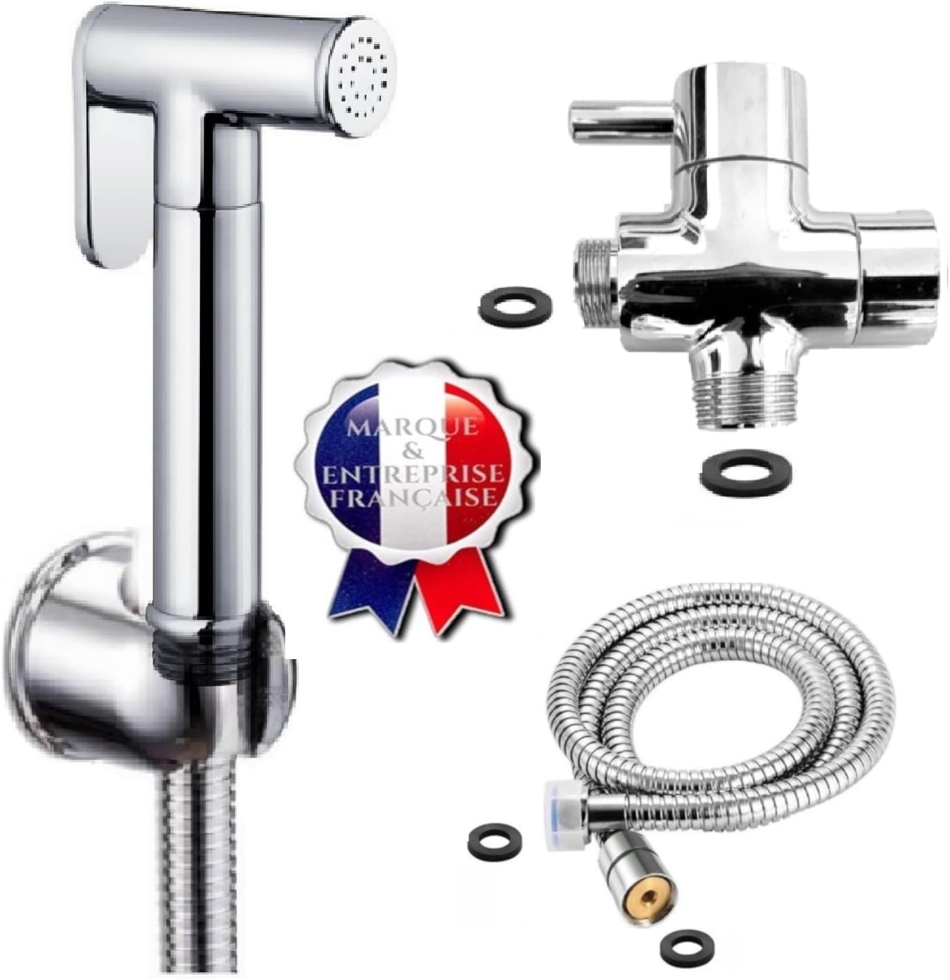 BbfStyle - Marque Française - Elégance Chrome - Kit Douchette WC pour l ...