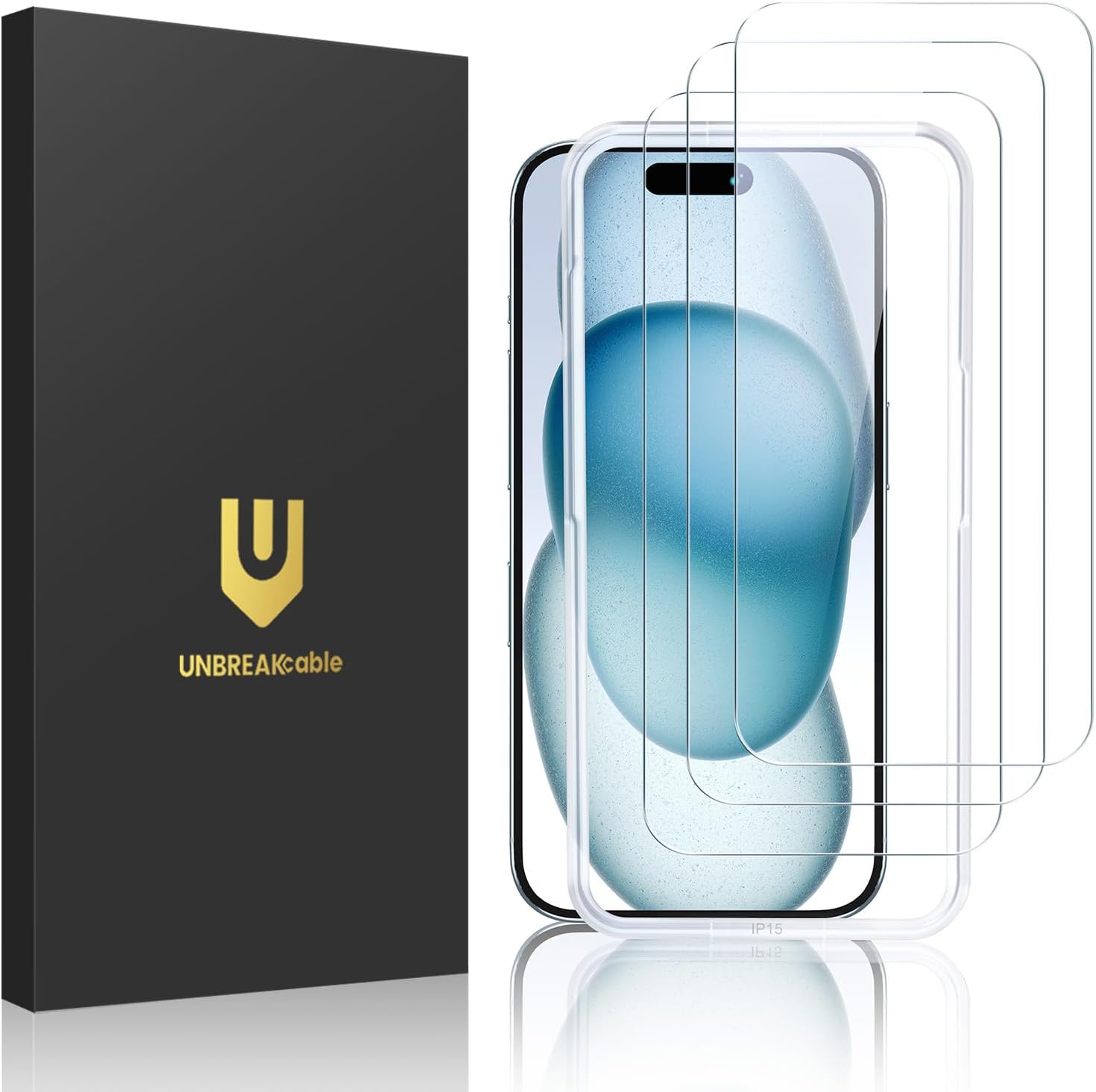 Amazon.com: UNBREAKcable 2-Pack Screen Protector for iPhone 15 Plus ...