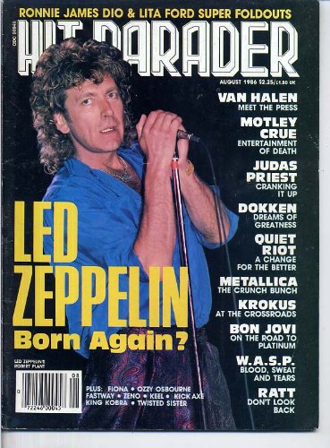 Hit Parader Magazine LED ZEPPELIN Ronnie James Dio LITA FORD King Kobra ...