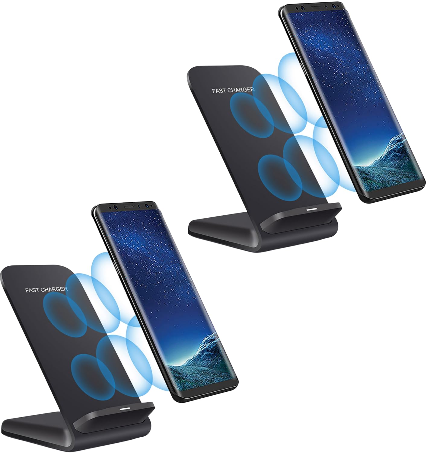 Amazon.com: Wireless Charger(Stand),2 Pack 20W Fast Wireless Charging ...