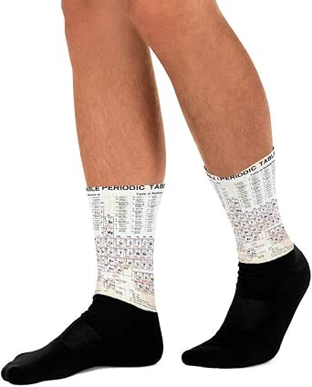 Amazon.com: Periodic Table Of The Elements Vintage Chart White Socks ...
