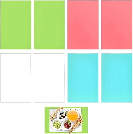 8 Pcs Fridge Shelf Liner, 45×29cm Waterproof Antibacterial Fridge Mats ...