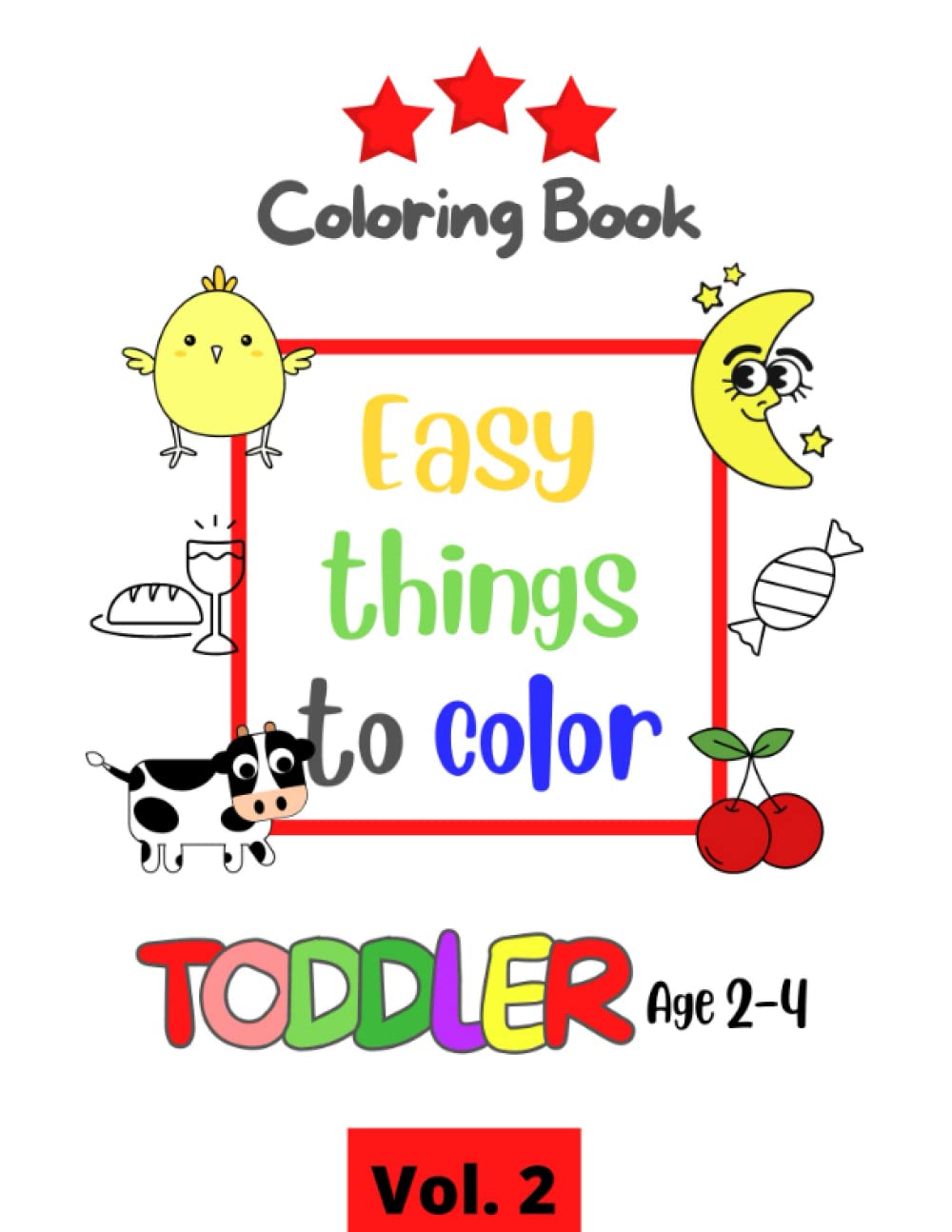 Buy Easy things to color (Vol.2): Easy, LARGE, GIANT Simple Picture ...
