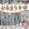 Amazon.com: 24 Pieces Gingerbread Man Christmas Ornaments Wooden ...