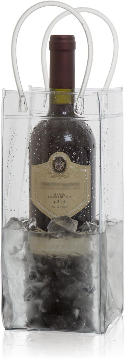 Amazon.com: Ice Wine Bag Portable Collapsible Clear Wine Pouch Cooler ...