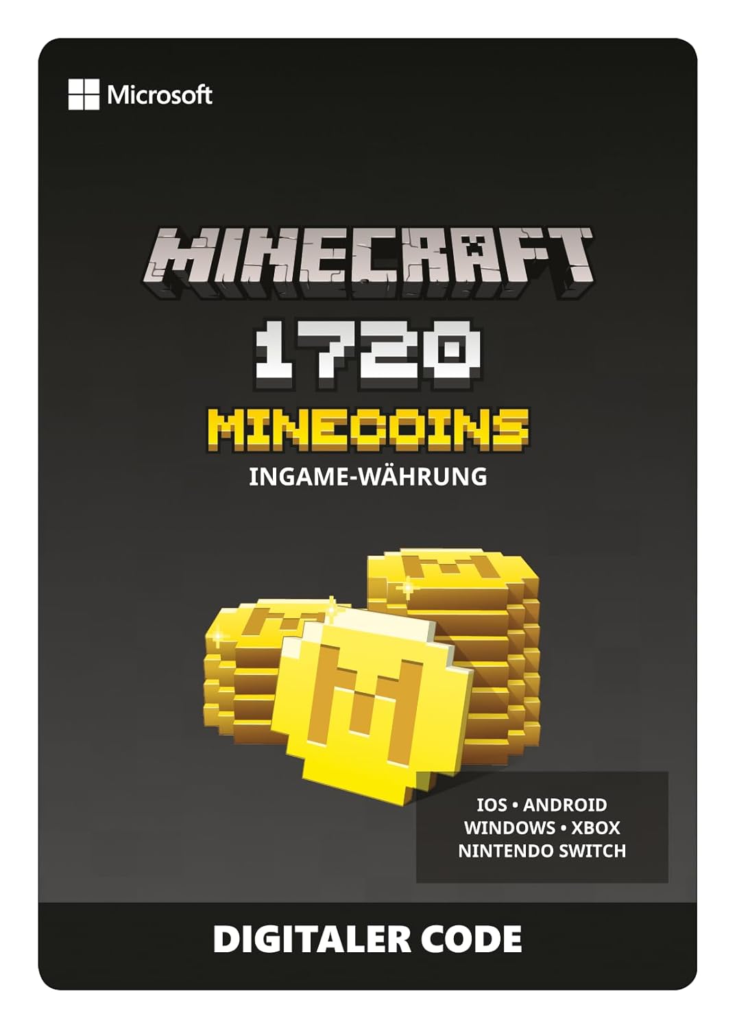 Minecraft: Minecoins Pack: 1720 Coins (Konsole/PC/Mobile) : Amazon.de ...