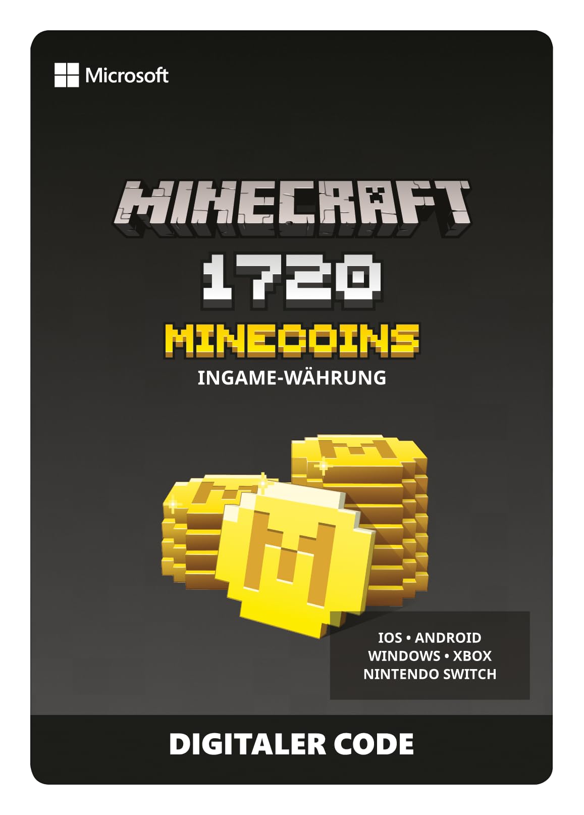 Minecraft: Minecoins Pack: 1720 Coins (Konsole/PC/Mobile) : Amazon.de ...