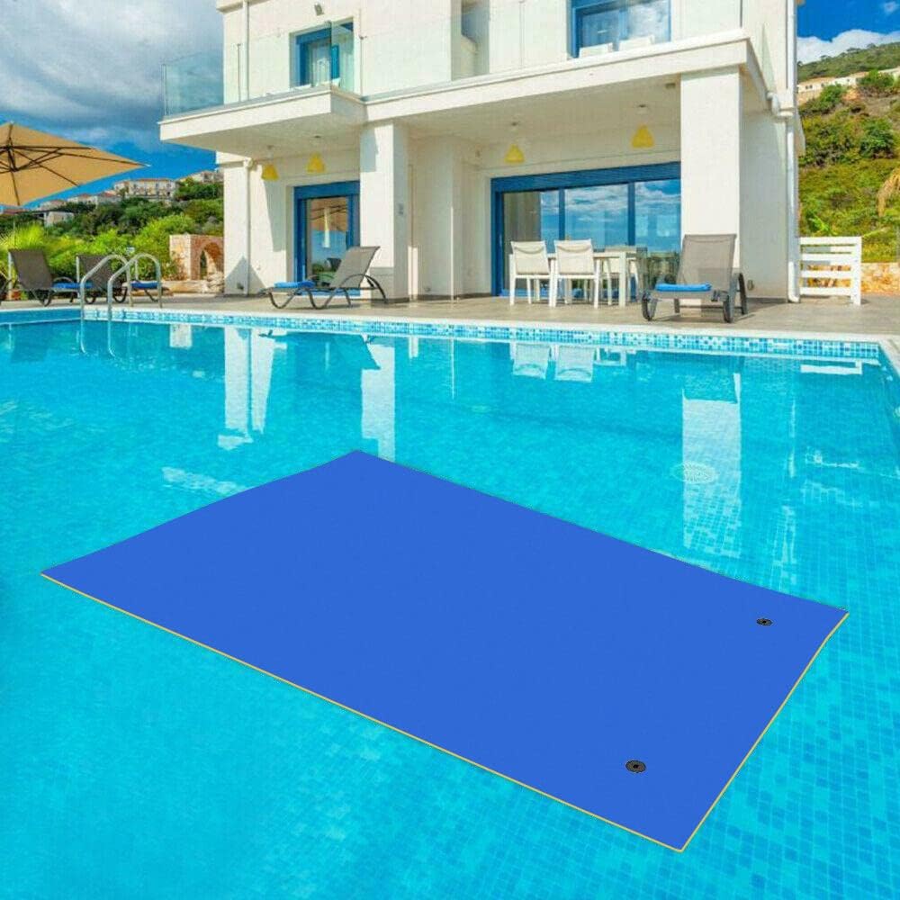 Amazon.com: 9ft Floating Water Pad Floating Pool Mat Three Layer XPE ...