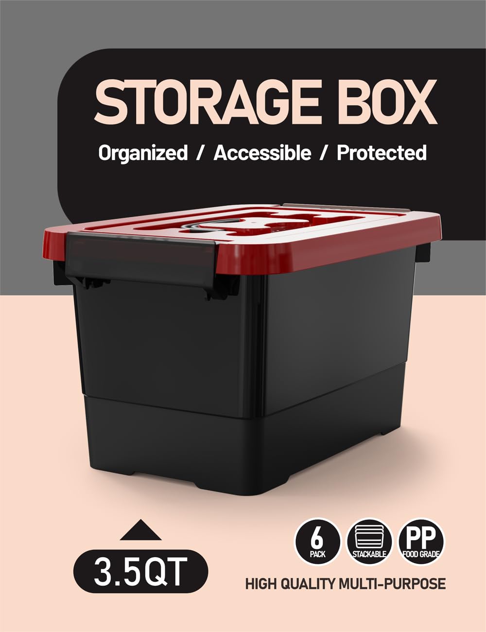 Snapklik.com : WYT Plastic Storage Bins