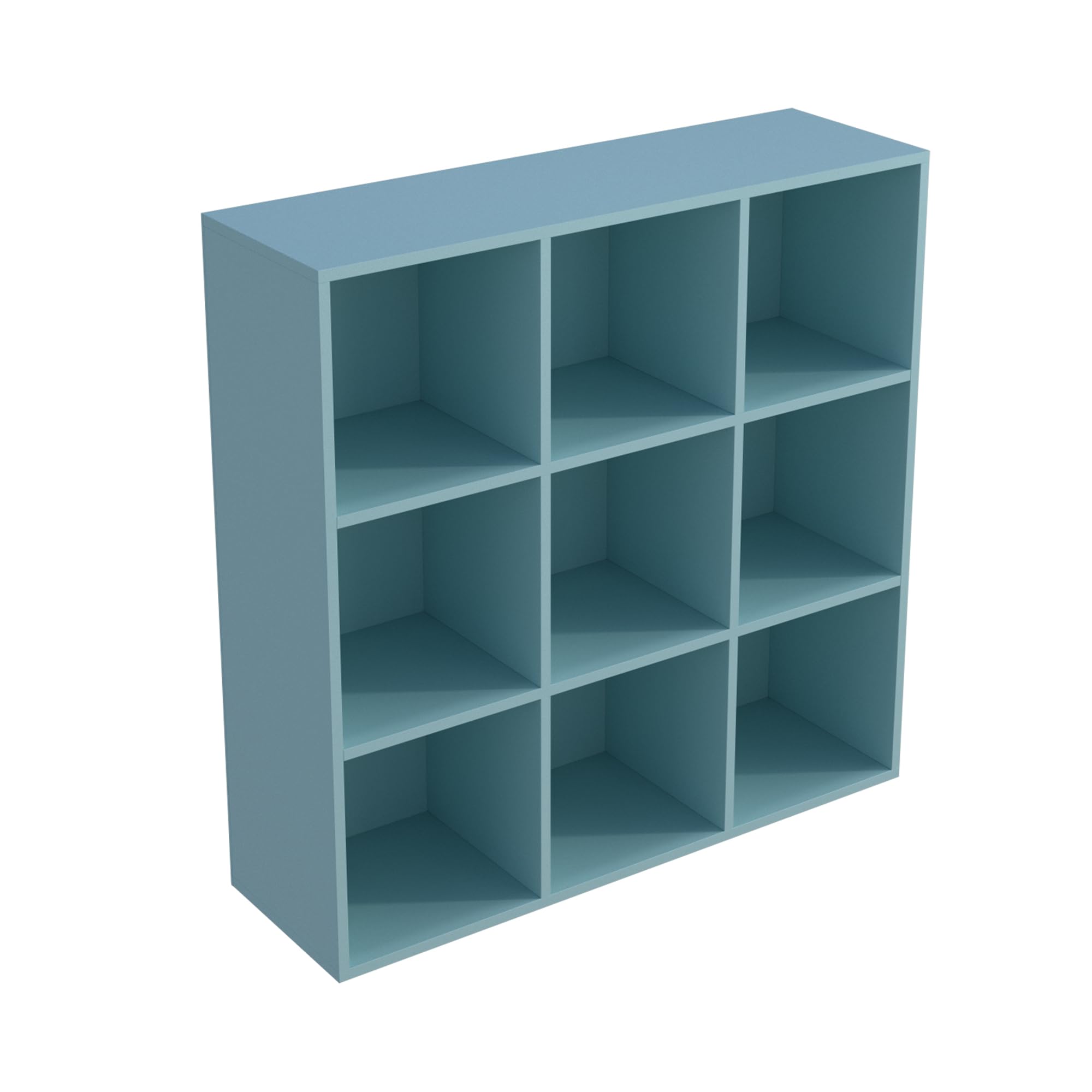 Modern Display Shelf Cube 3x3 Grey - 9 Shelf Wooden Display Unit ...