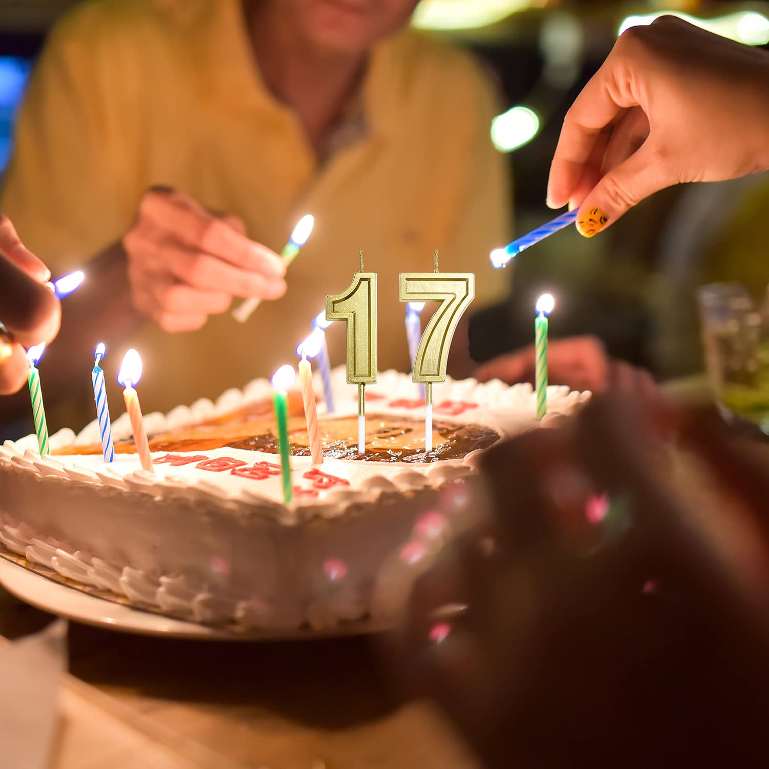 17th Birthday Cake With Candles