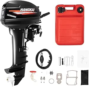 GrfceVue HANGKAI 18HP 246CC 2-Stroke Heavy Duty Fishing Boat Engine, Long Shaft Outboard Motor ...