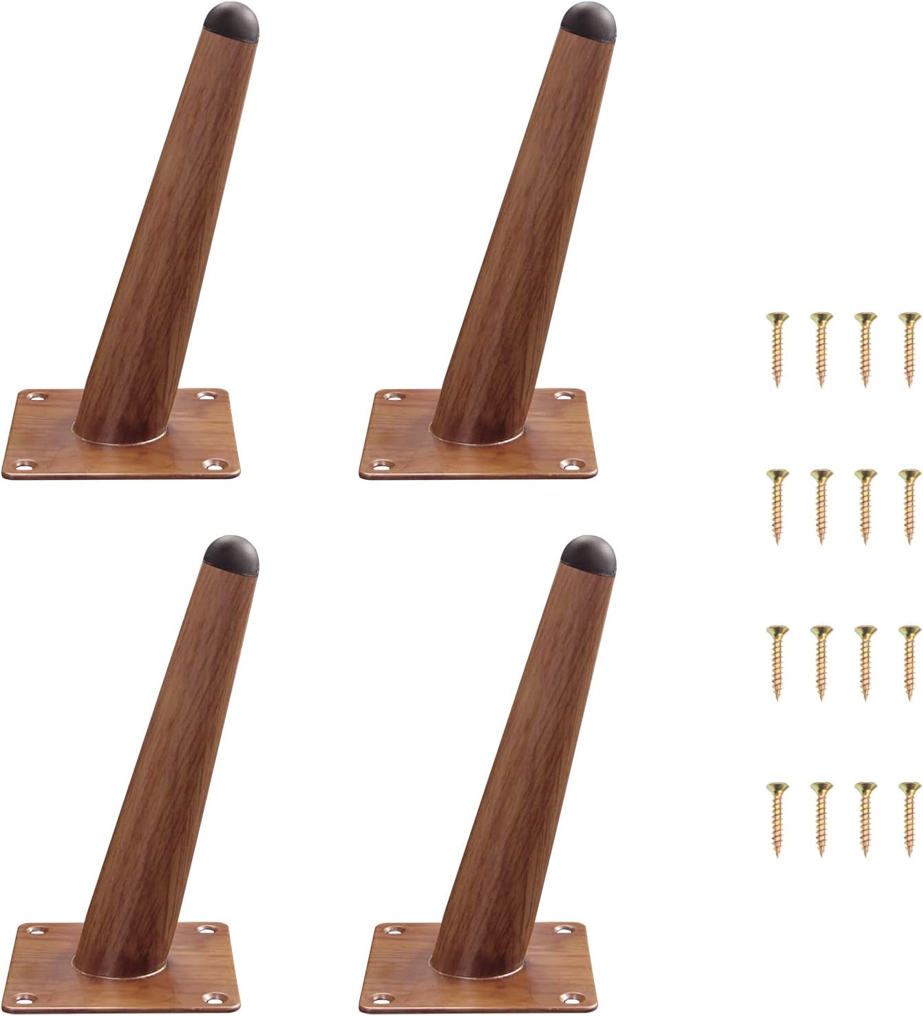 Amazon.com: SVISNA 7 inch Furniture Leg Set of 4 Wood Grain Oblique ...