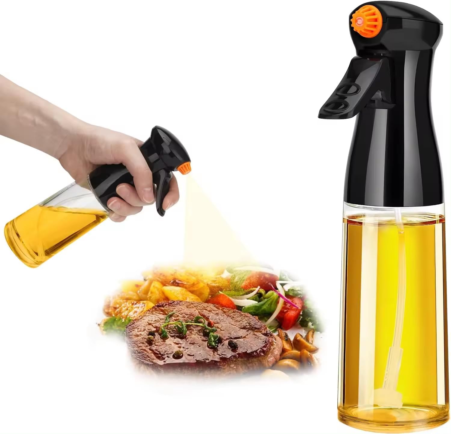 TYANDLISSA Oil Glass Dispenser Bottle | Cooking Oil Sprayer Bottle ...