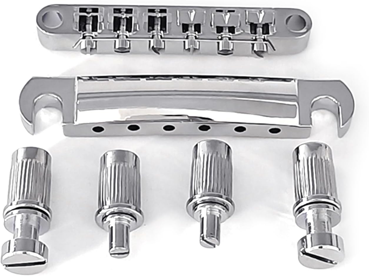 Zinc Alloy Guitar Roller Saddle Bridge And Tailpiece Replacement 6 ...
