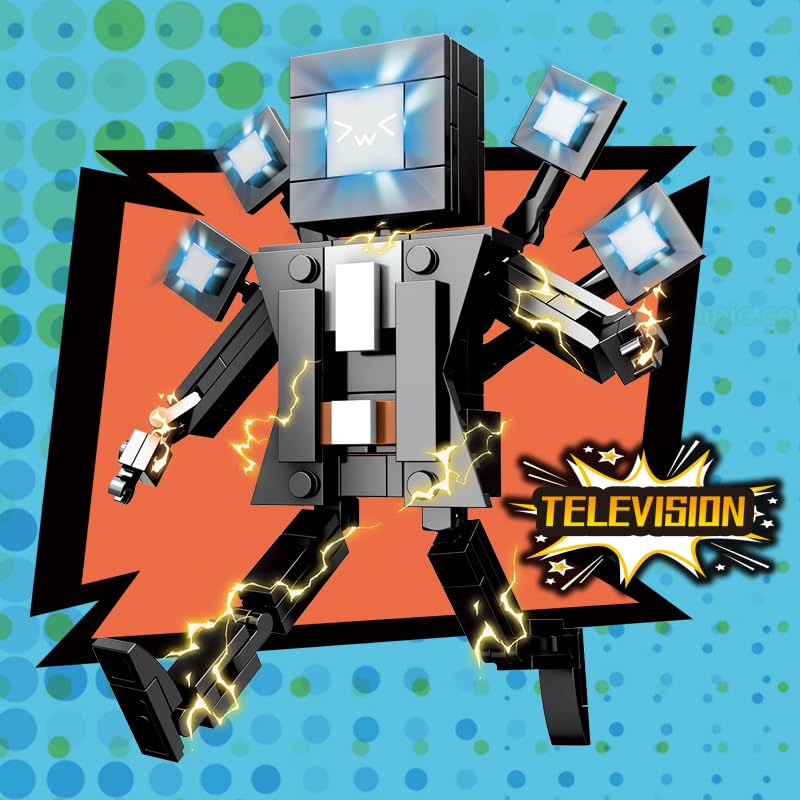 PHASZ Skibidi Building Blocks Toy Set, Skibidi Figures Model Toilet ...