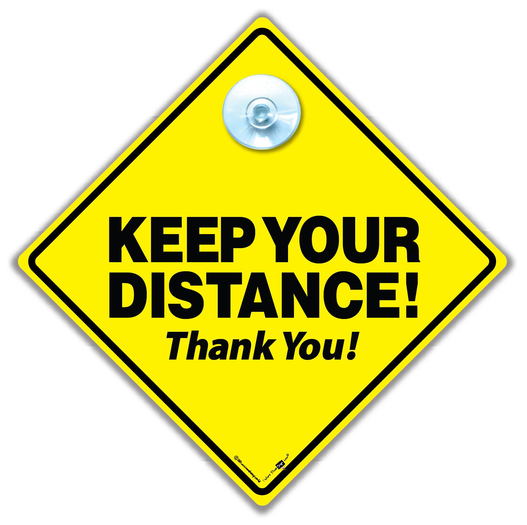 Buy Keep Your Distance Thank You Car Sign, Stop Tailgating Sign, Anti ...