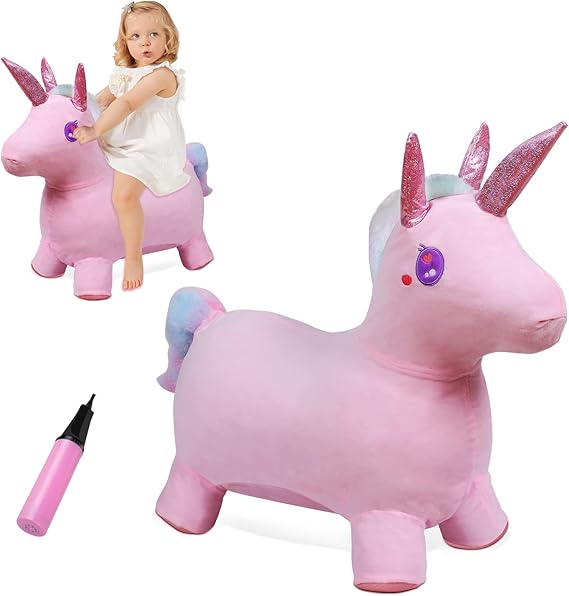 Gemeer Einhorn Plüsch hüpftier - 69cm rody hüpfpferd Kinder, mit Pumps ...
