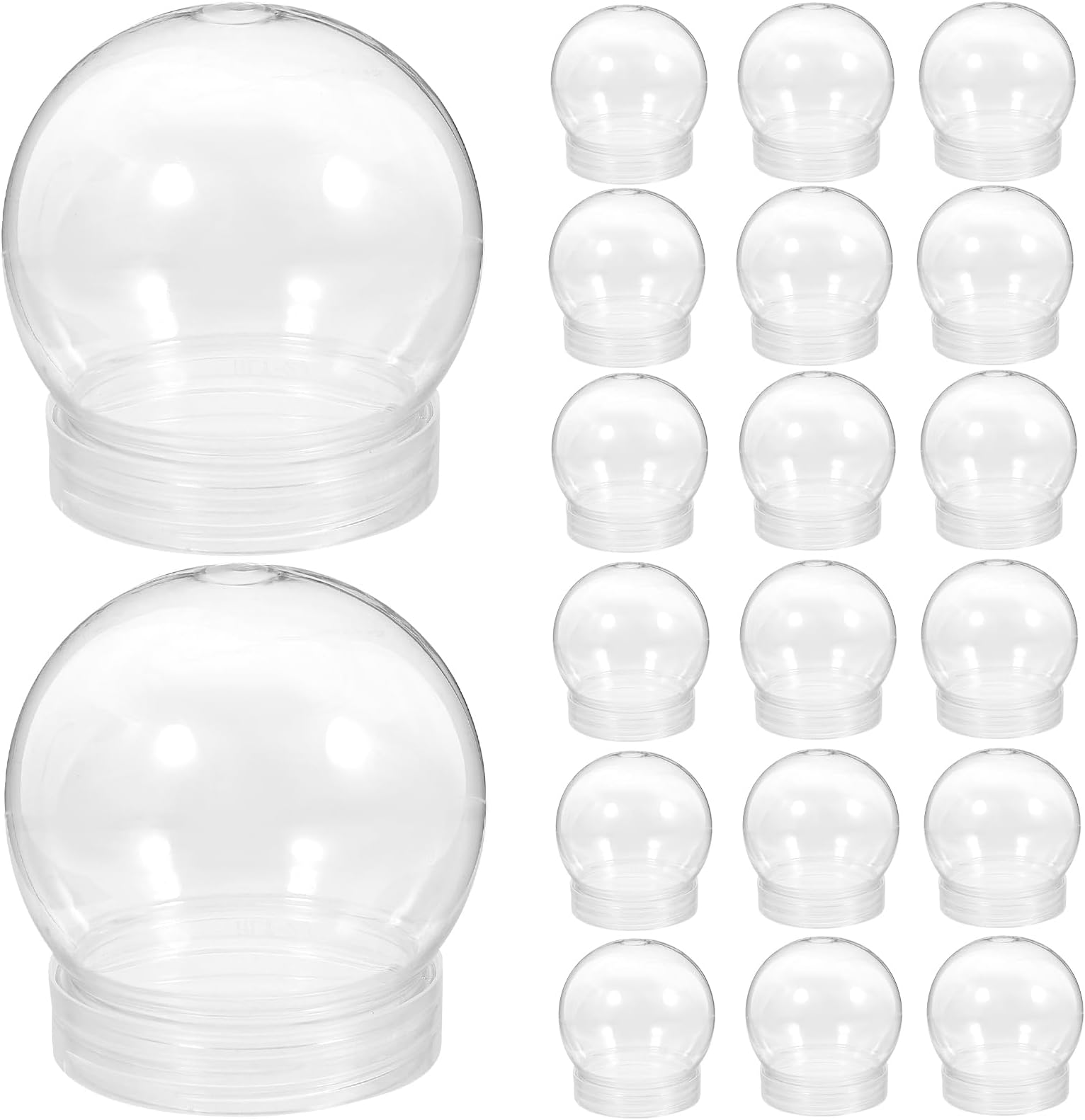 Amazon.com: Ciieeo 24 Pcs Plastic Snow Globe Clear Water Globe Fillable ...